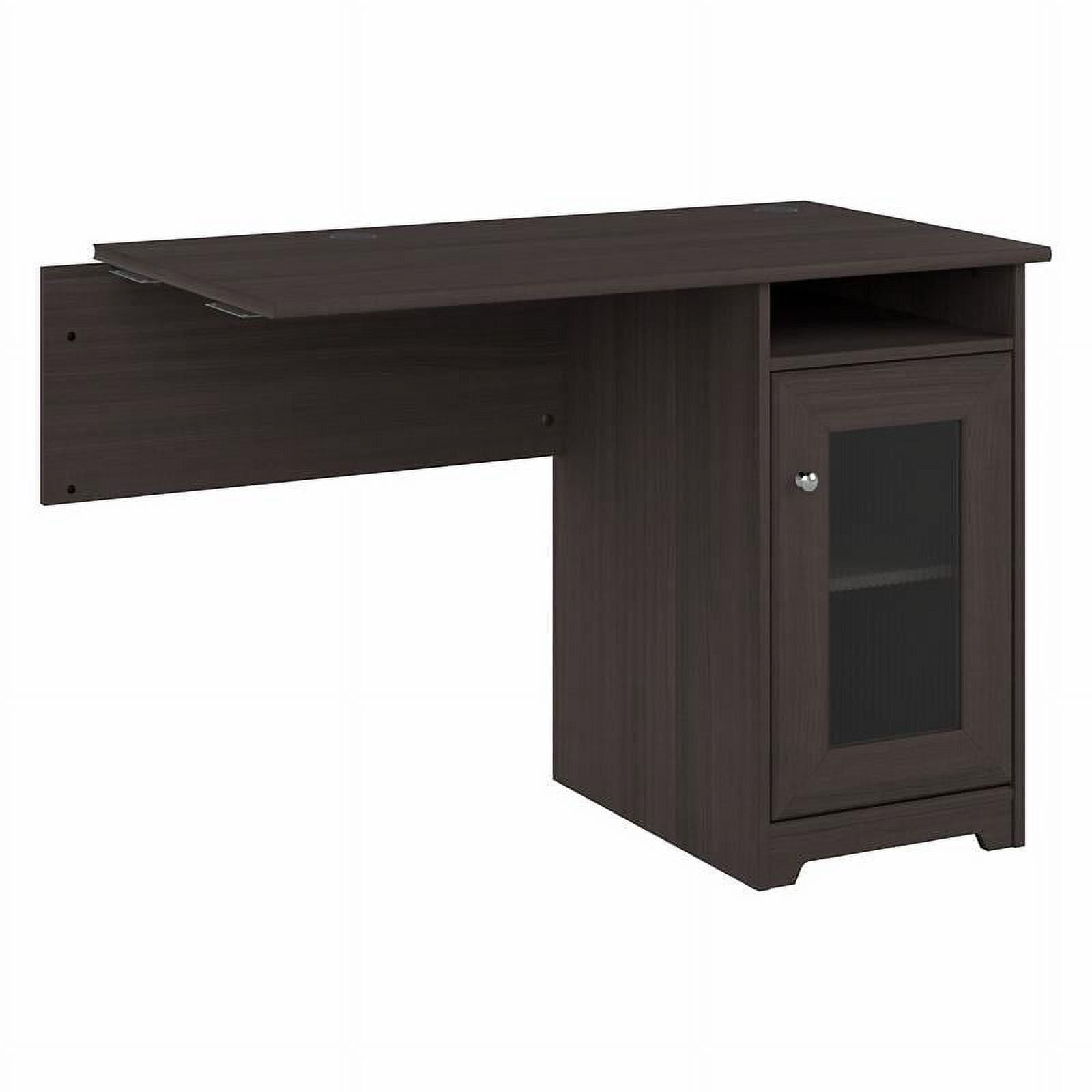Pemberly Row Desk Return with Storage in Heather Gray - Engineered Wood ...