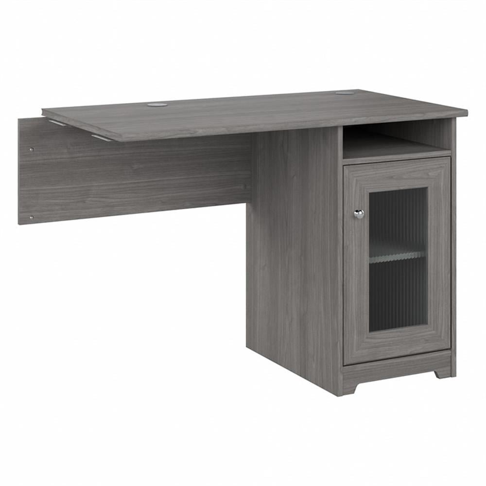 Pemberly Row Desk Return with Storage in Modern Gray - Engineered Wood ...
