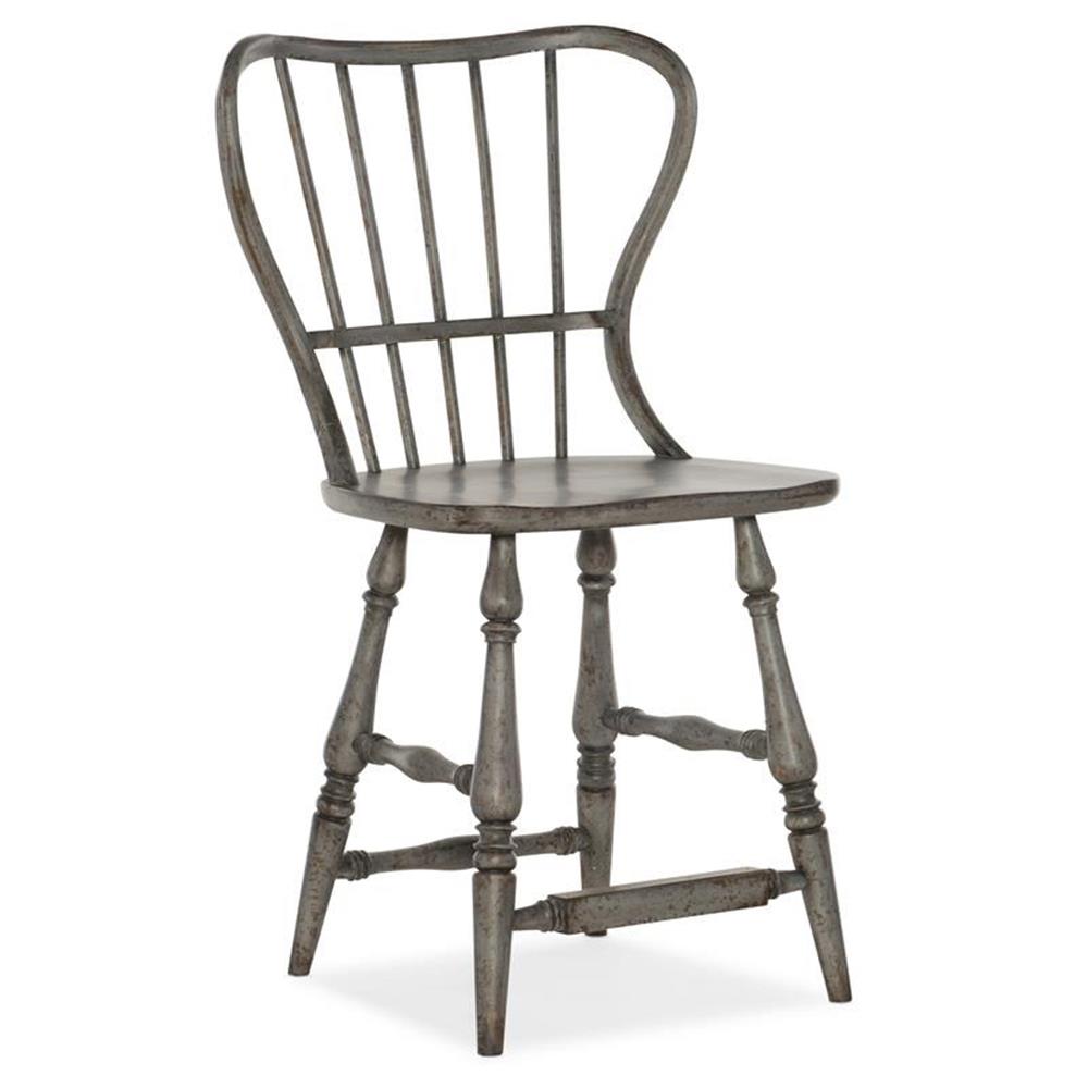 Pemberly Row Dining Room Spindle Back Counter Stool-Speckled Gray ...