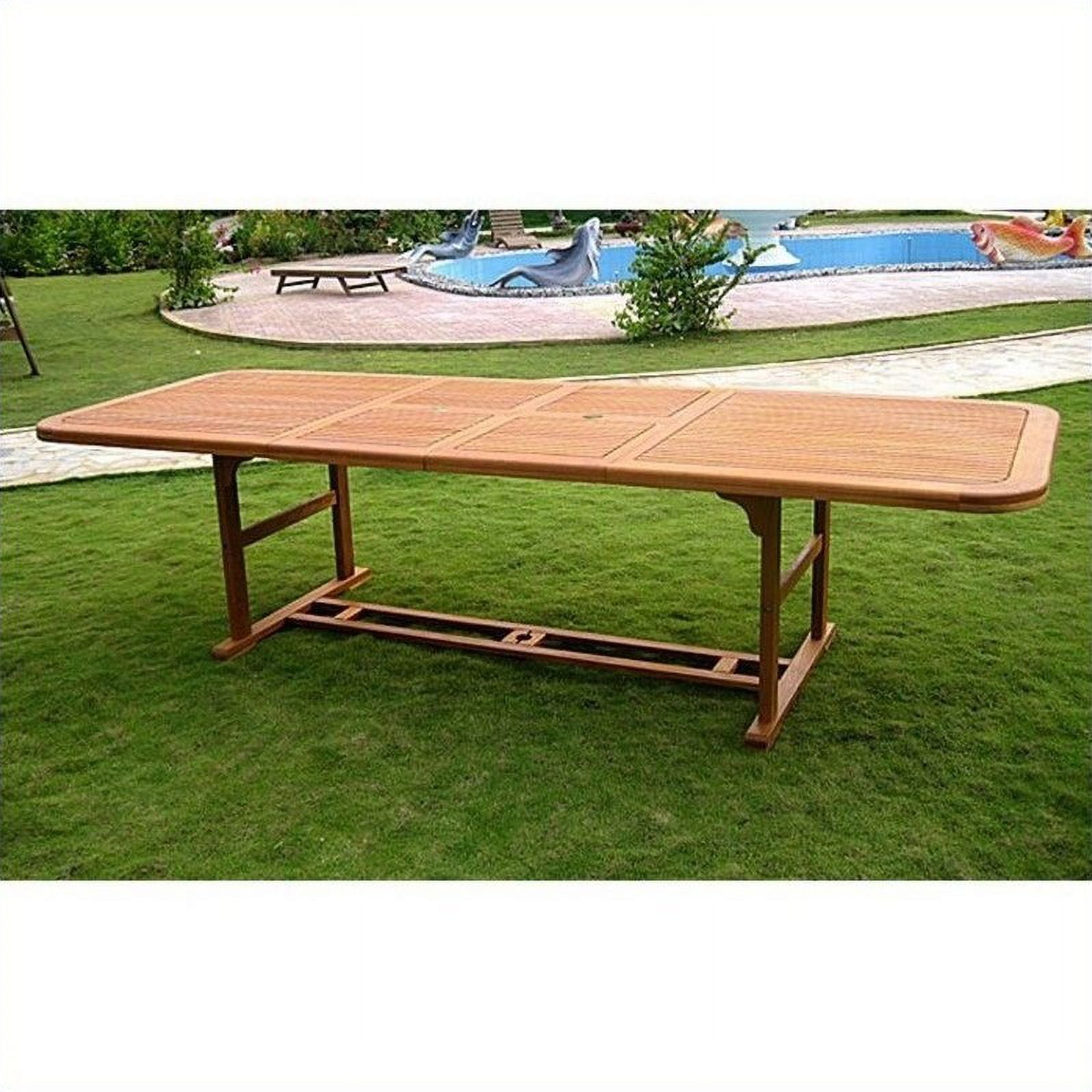 Pemberly Row Dining Table in Balau Stain - Walmart.com