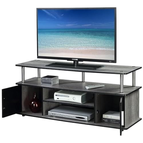 Pemberly Row Easy Assembly 47" TV Stand Entertainment Console with 2 ...