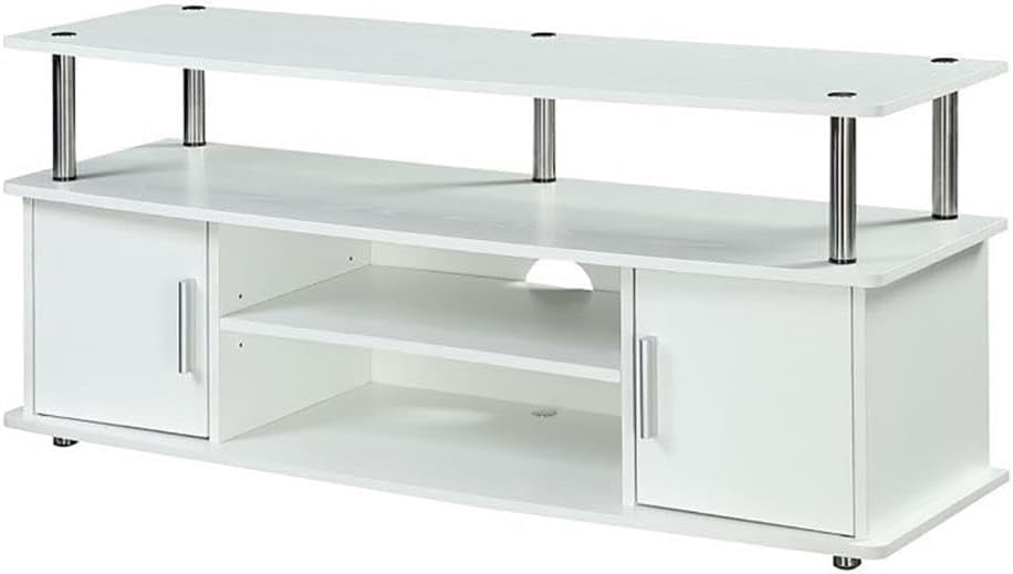 Pemberly Row Easy Assembly 47" TV Stand Entertainment Console with 2 ...