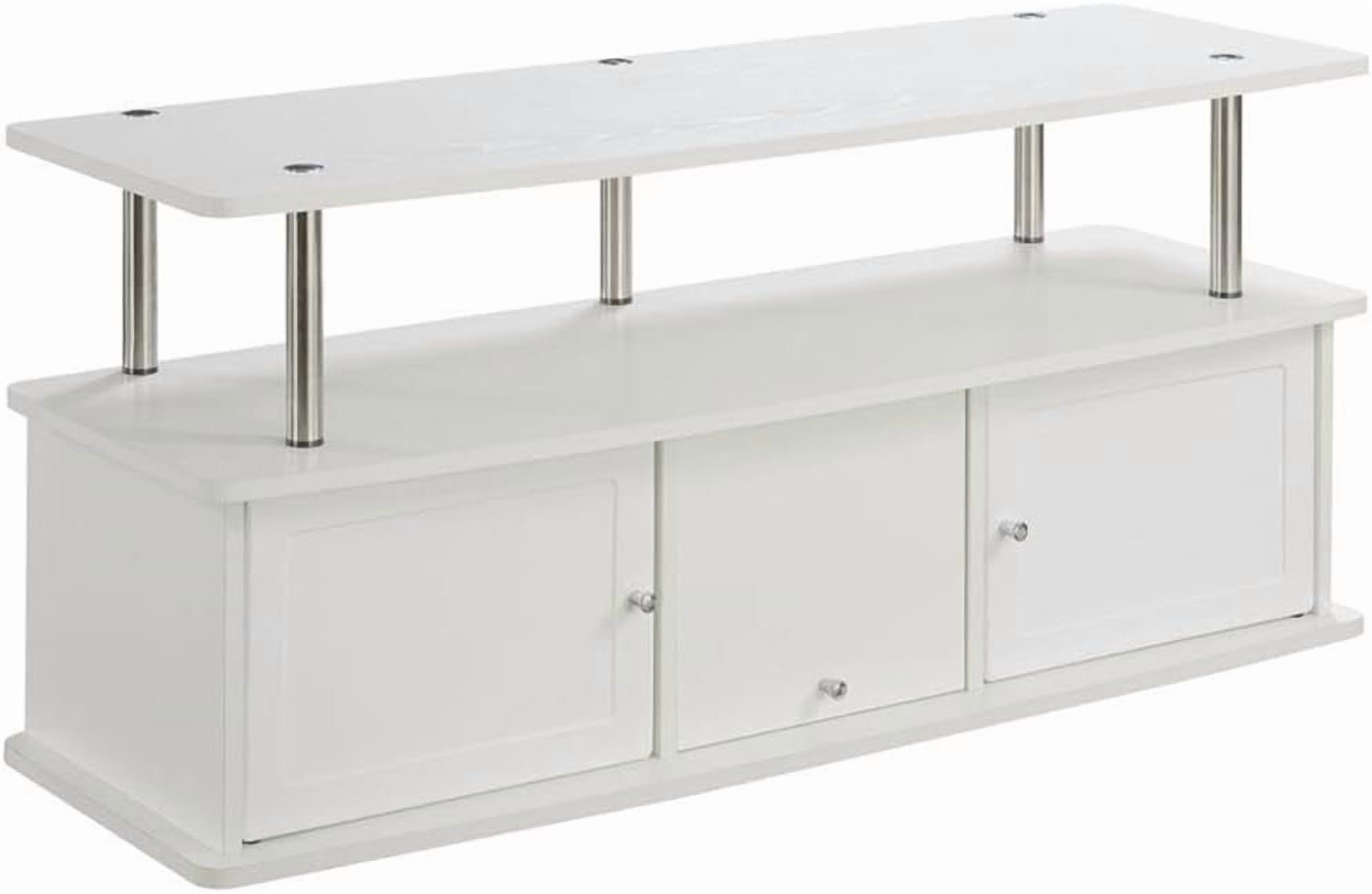 Pemberly Row Easy Assembly 47" TV Stand Entertainment Console with 3 ...
