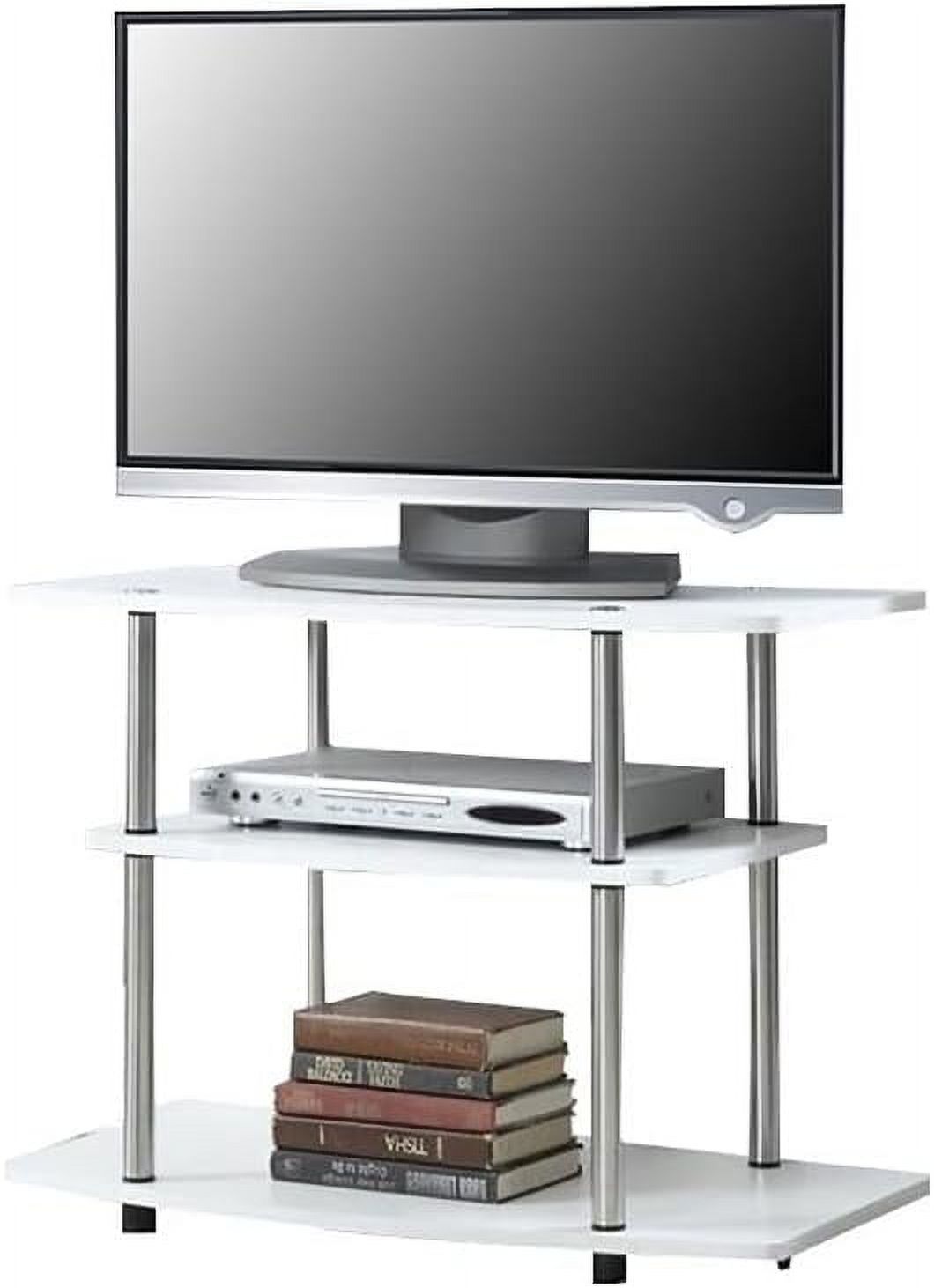 Pemberly Row Easy Assembly No Tools Required 32" TV Stand Entertainment ...