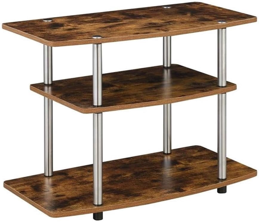 Pemberly Row Easy Assembly No Tools Required 32" TV Stand Entertainment ...