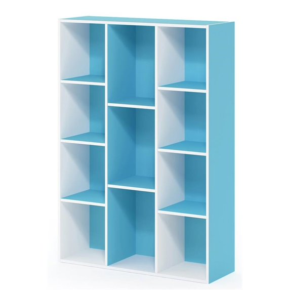 Pemberly Row Engineered Wood 11-Cube Reversible Open Shelf Bookcase in ...