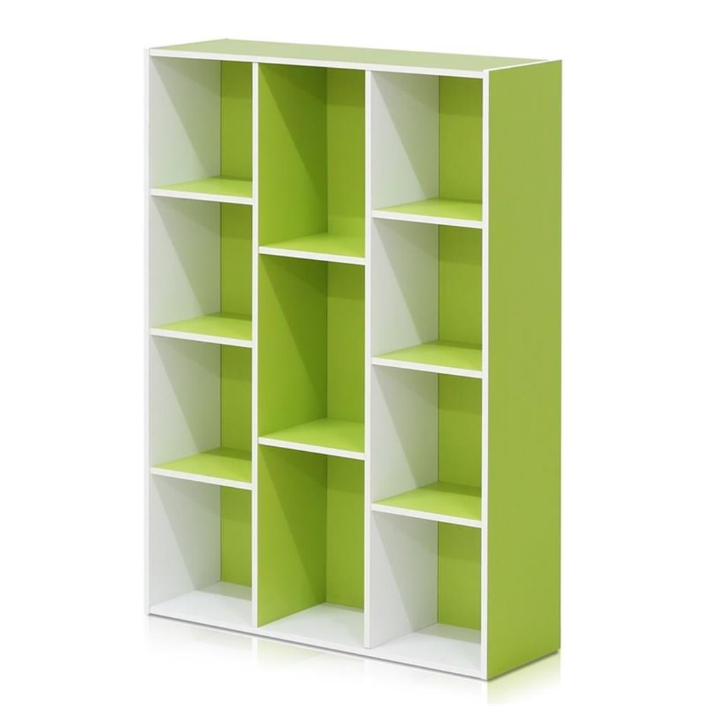 Pemberly Row Engineered Wood 11-Cube Reversible Open Shelf Bookcase in ...