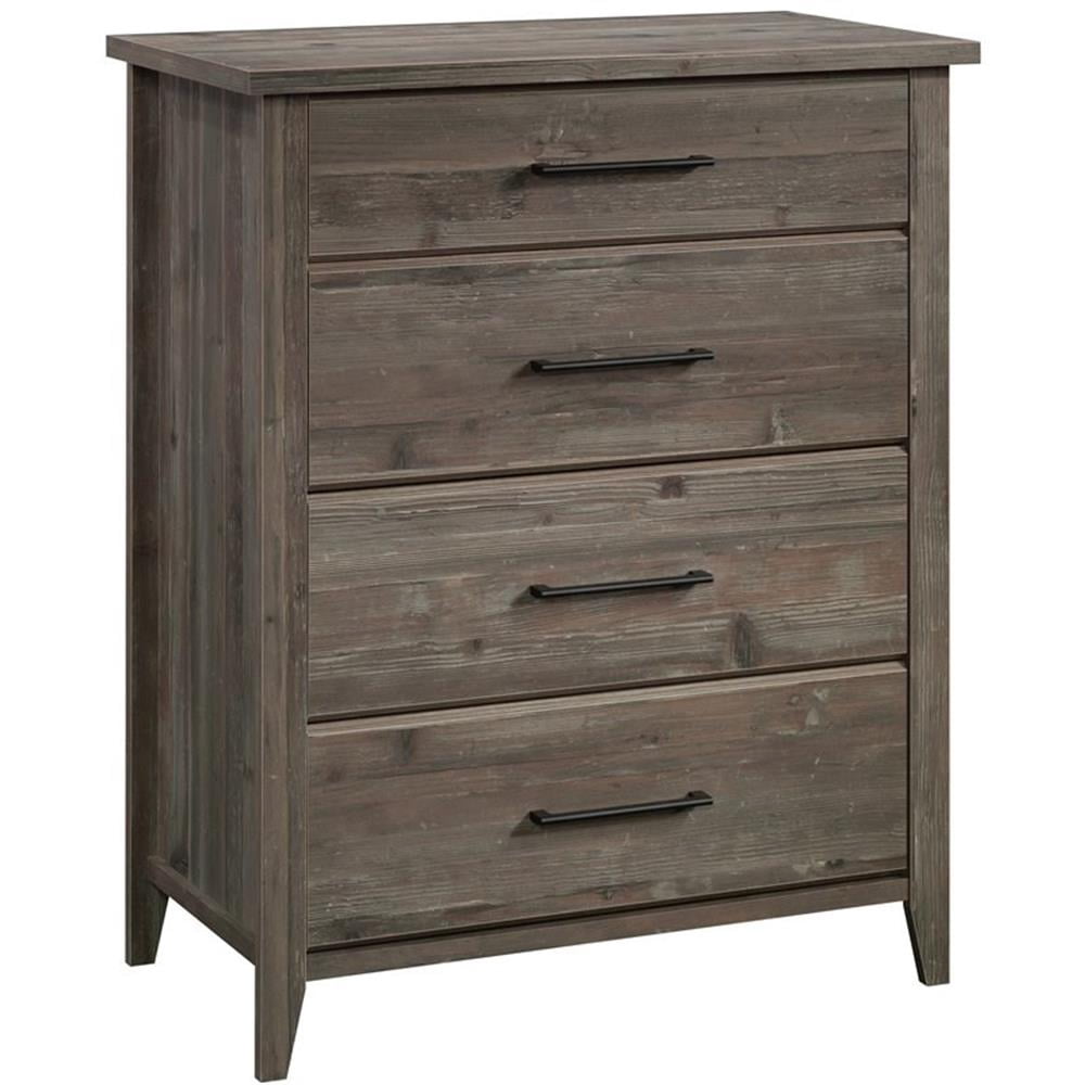 Pemberly Row Engineered Wood 4-Drawer Bedroom Chest in Pebble Pine ...