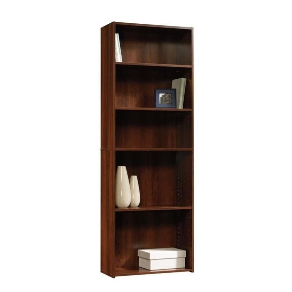 Pemberly Row Engineered Wood 5-Shelf Bookcase in Brook Cherry - Walmart.com