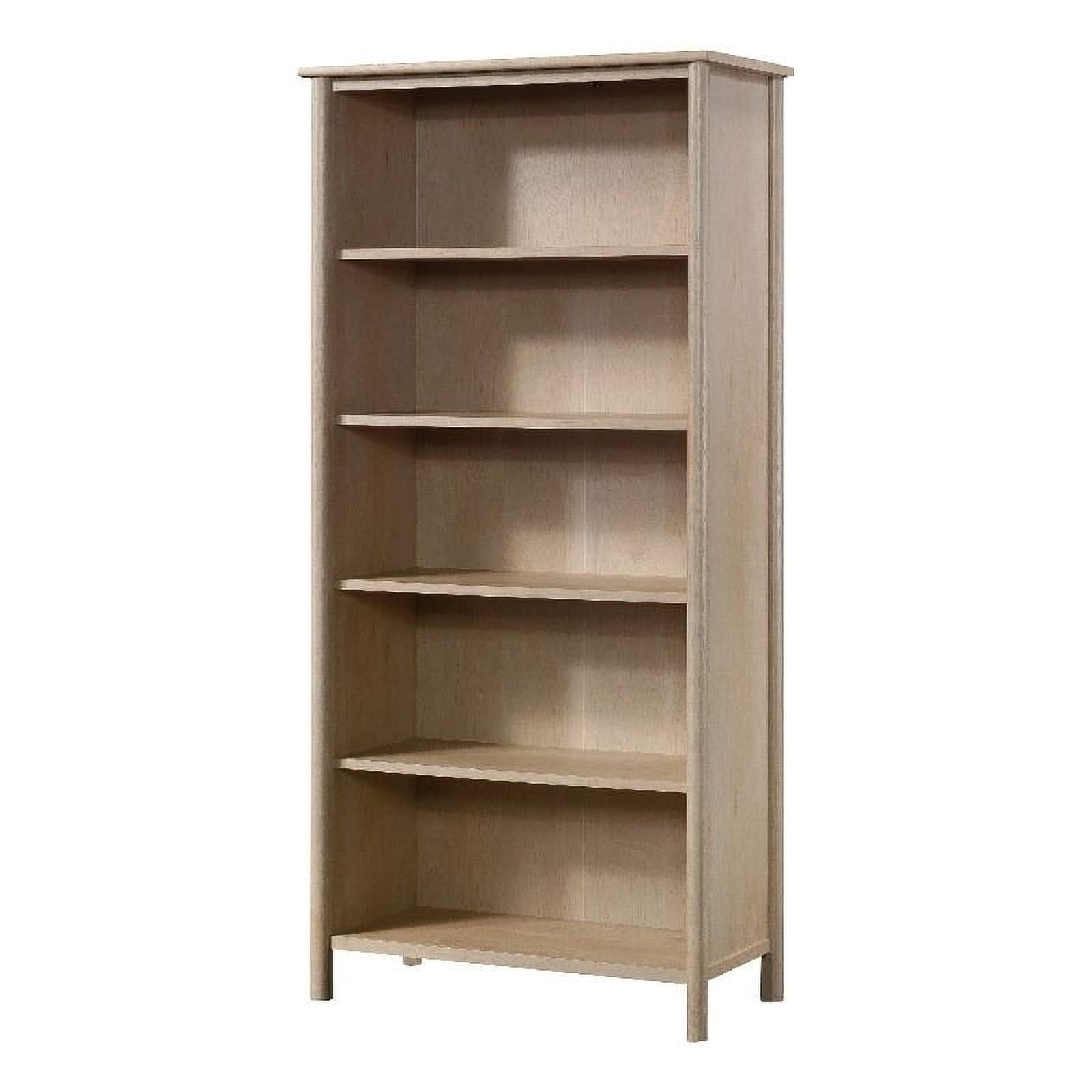 Pemberly Row Engineered Wood 5-Shelf Bookcase in Natural Maple Finish ...