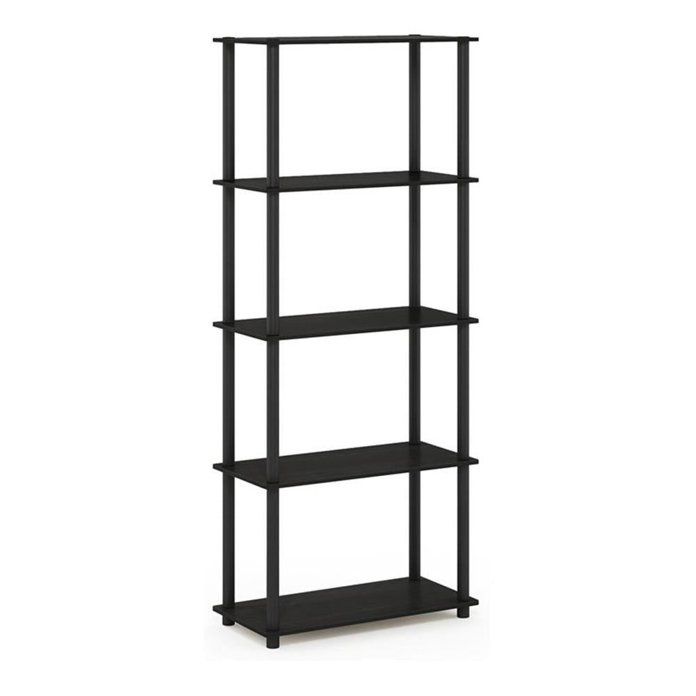 Pemberly Row Engineered Wood 5-Tier Shelf Display Rack in Espresso ...