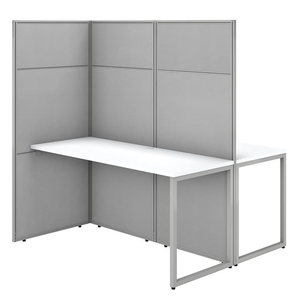 Pemberly Row Engineered Wood 60W 2 Person Cubicle Desk with 66H Panels ...