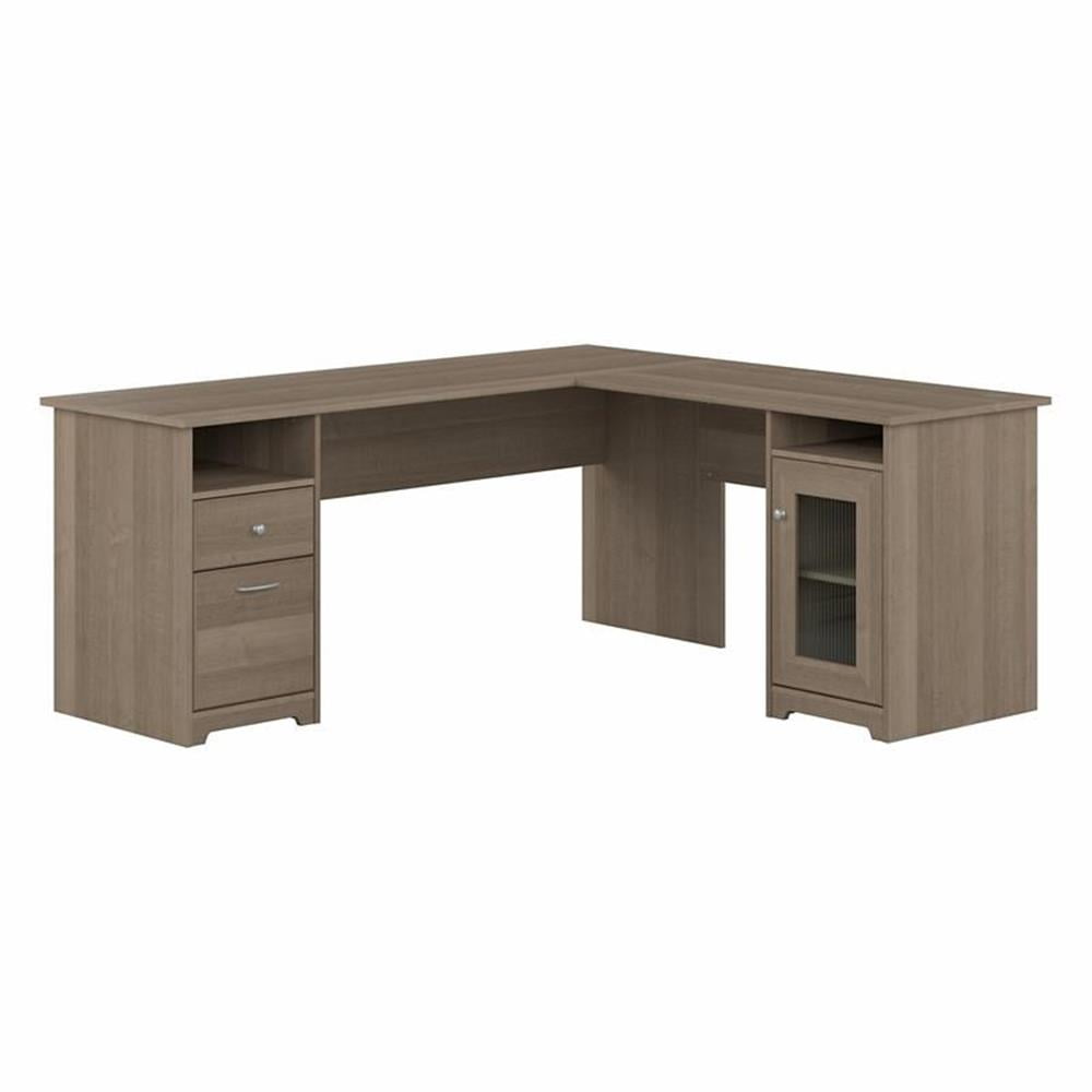 Pemberly Row Engineered Wood 72W L Shaped Computer Desk w/ Storage in ...