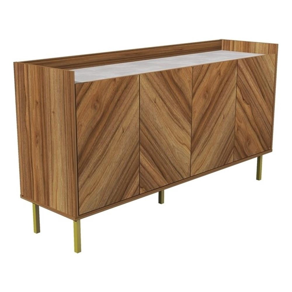 Pemberly Row Engineered Wood Entryway Sideboard/Console Table in Brown ...