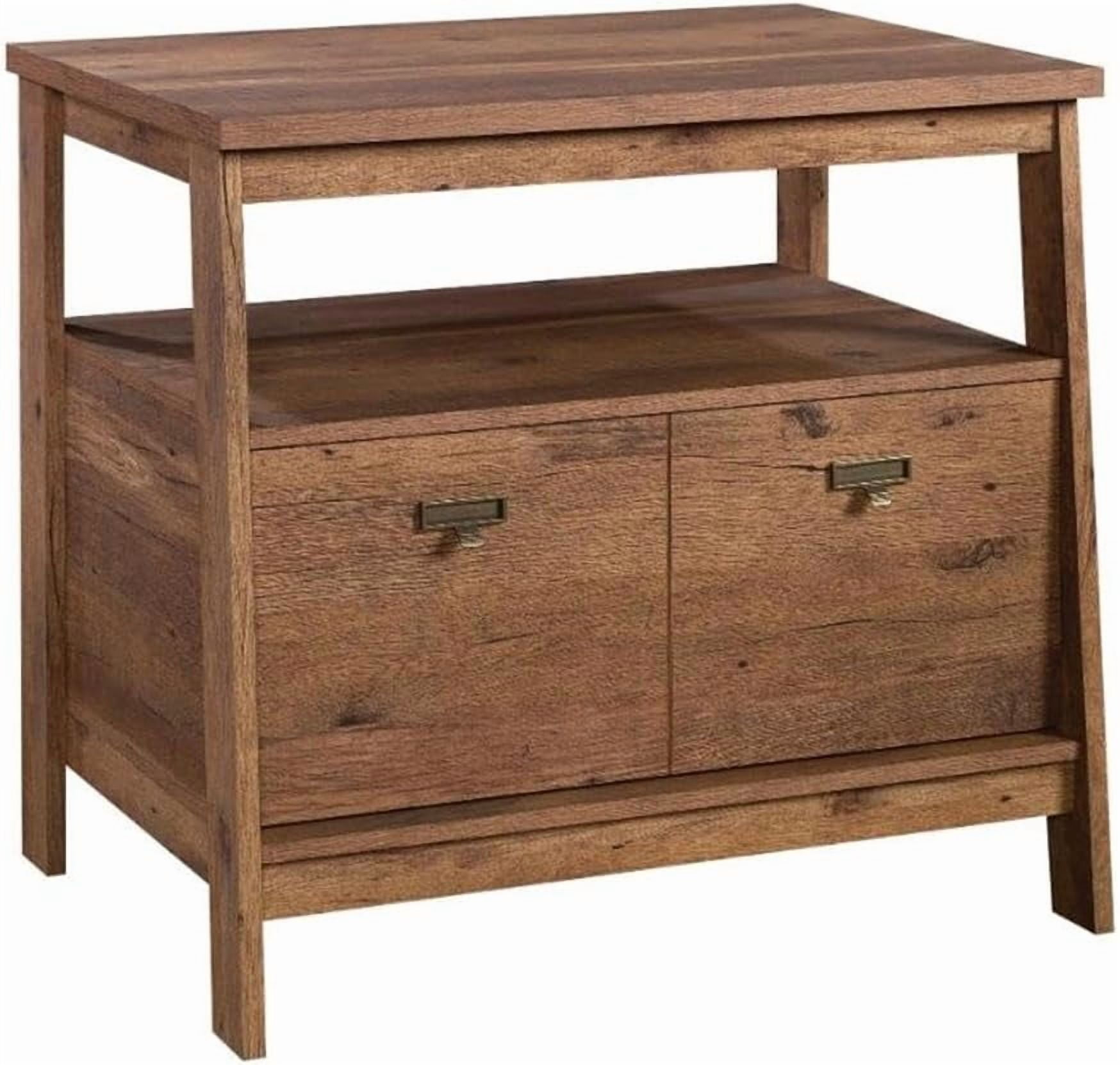Pemberly Row Engineered Wood Lateral File Cabinet in Vintage Oak Finish ...