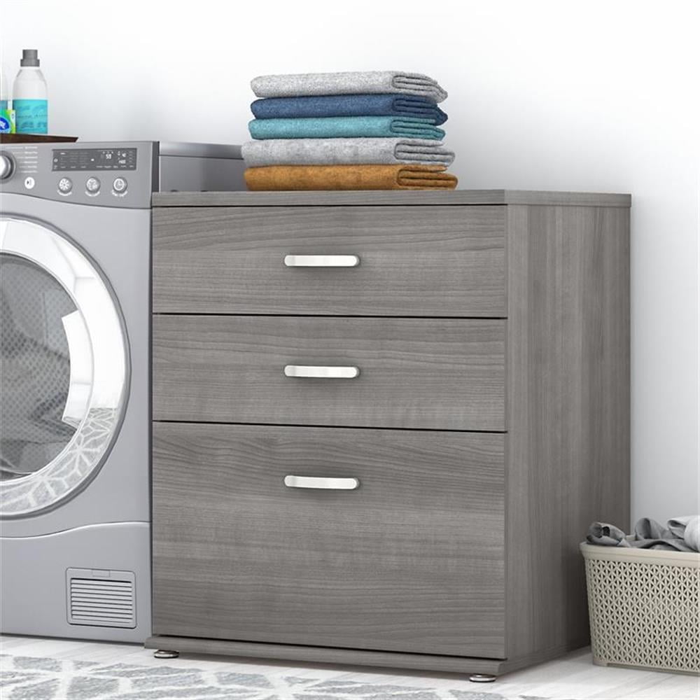 Pemberly Row Engineered Wood Laundry Room Cabinet with Drawers in ...