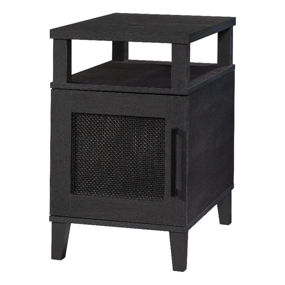 Pemberly Row Engineered Wood Recliner Table in Raven Oak Finish ...