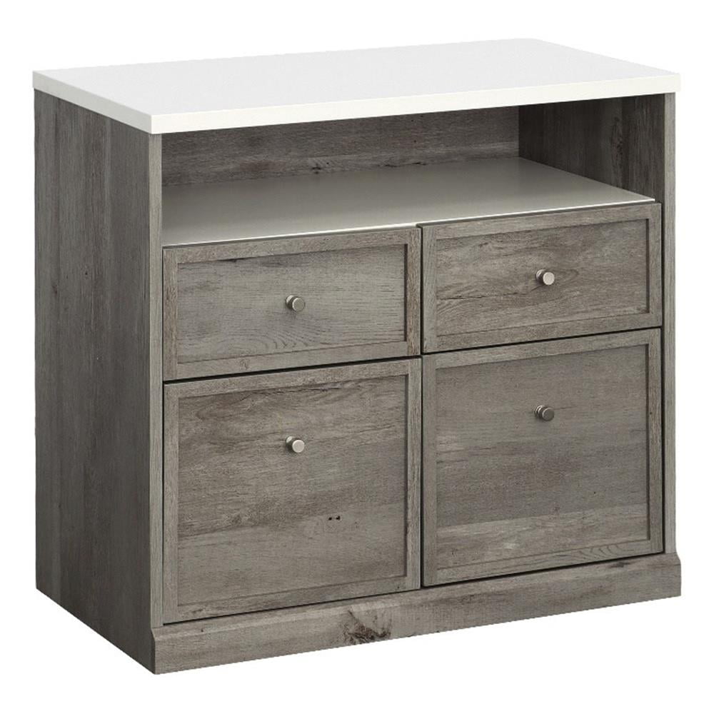 Pemberly Row Engineered Wood Storage Cabinet in Mystic Oak Finish ...