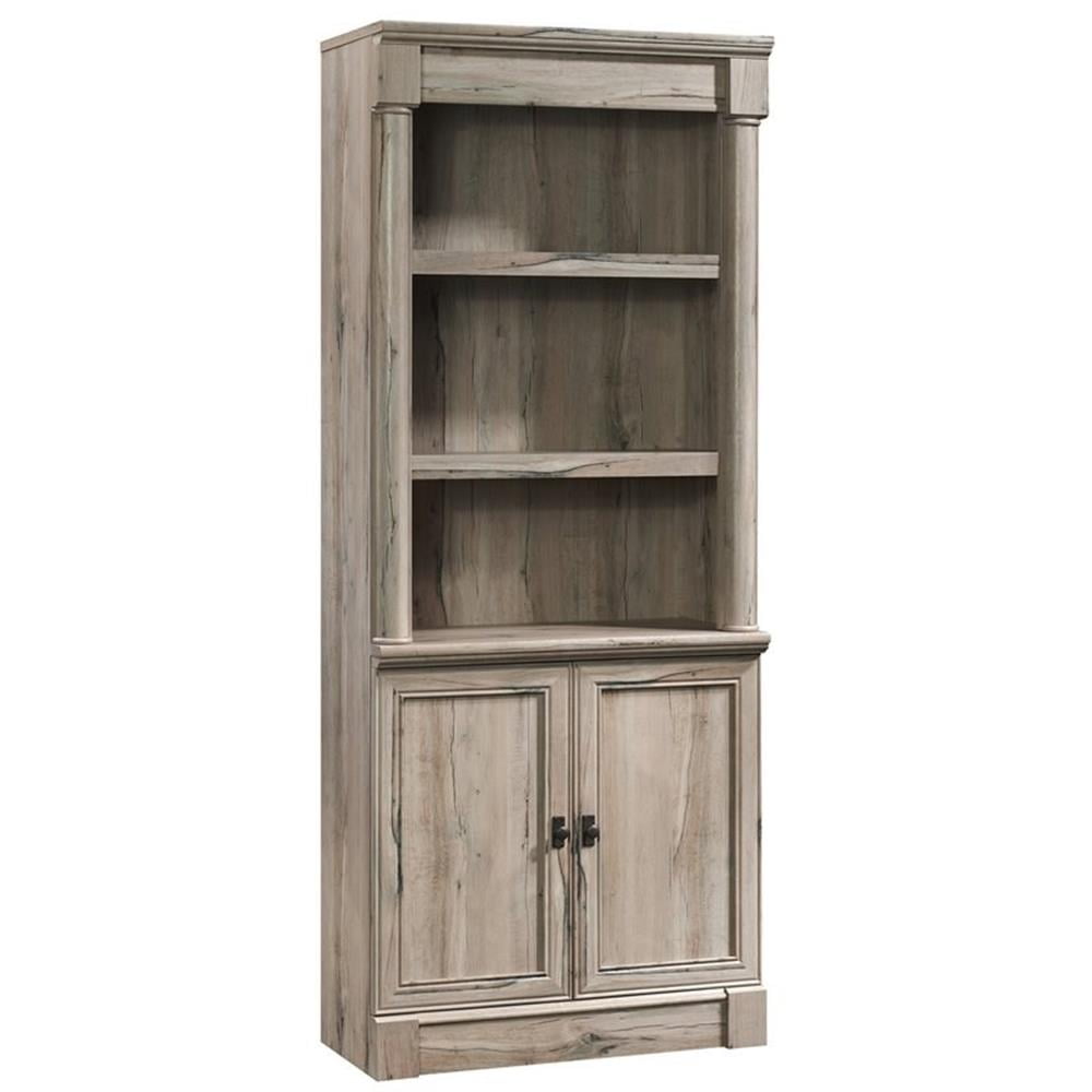 Pemberley Row Engineered Wood and Metal Split Oak Bookcase Rectangular ...