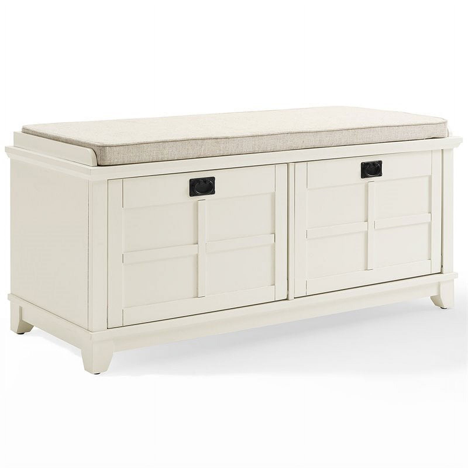 Pemberly Row Entryway Bench in White - Walmart.com