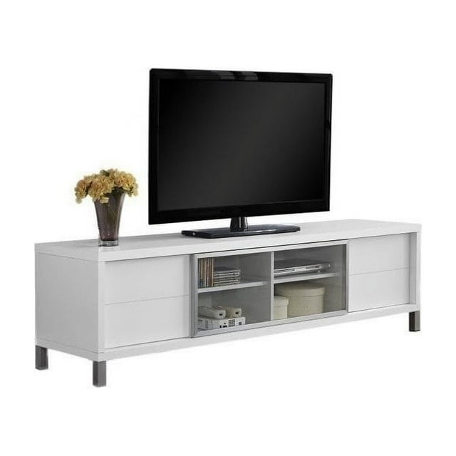 Pemberly Row Euro Style 70" TV Console in White - Walmart.com