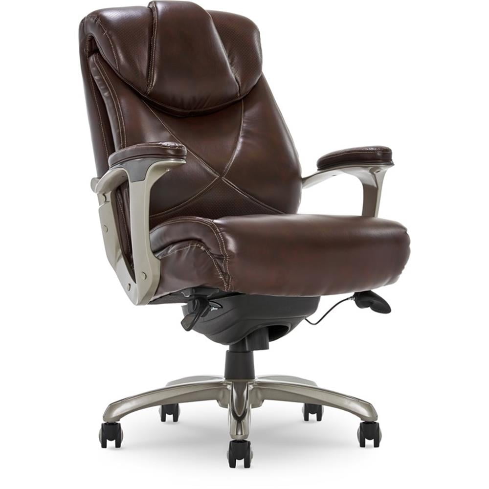 Pemberly Row Executive Office Chair with AIR Technology in Brown ...