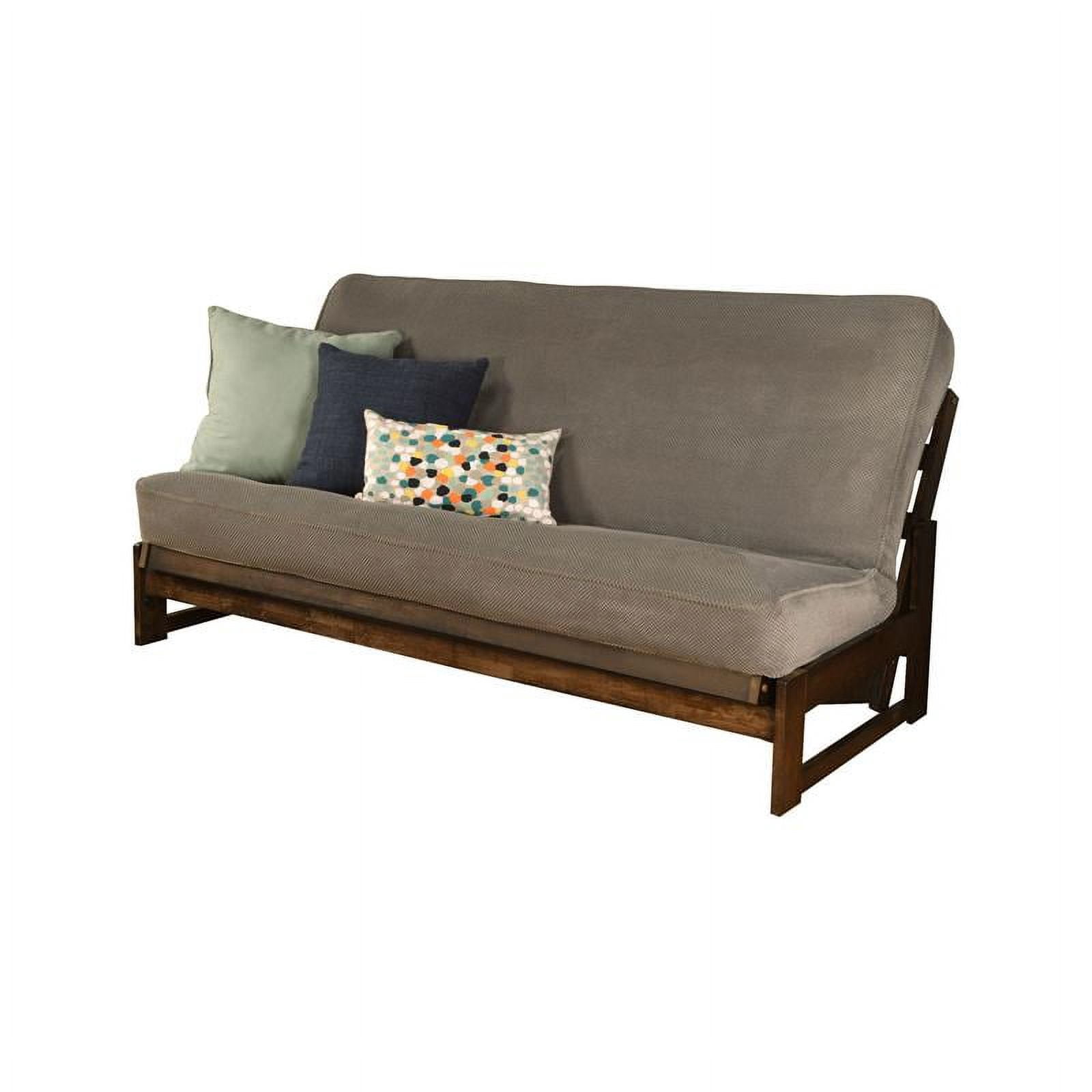 Pemberly Row Fabric Full Size Futon Cover in Marmont Thunder Blue ...