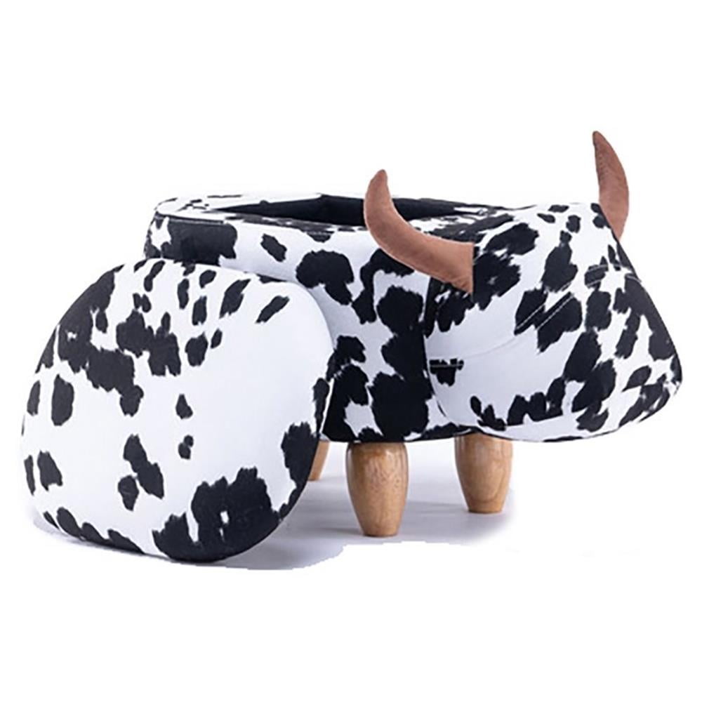 Pemberley Row Upholstered Black and White Ottoman Rectangular Storage ...