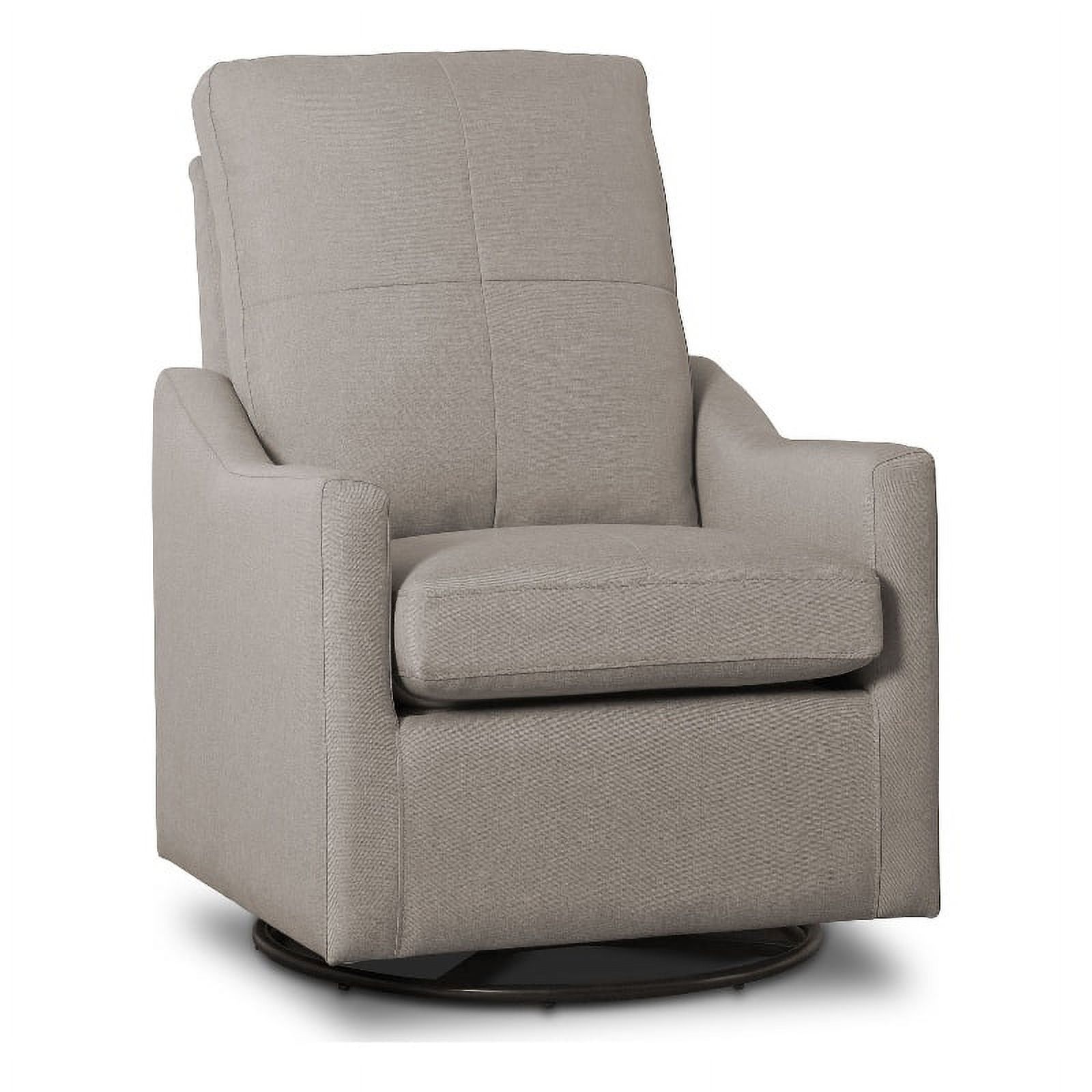 Pemberly Row Fabric Swivel Rocker Chair Glider in Taupe Gray - Walmart.com