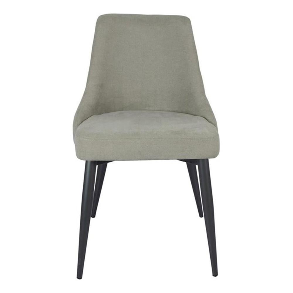 Pemberly Row Fabric Upholstered Curved Back Side Chairs Light Gray (Set ...