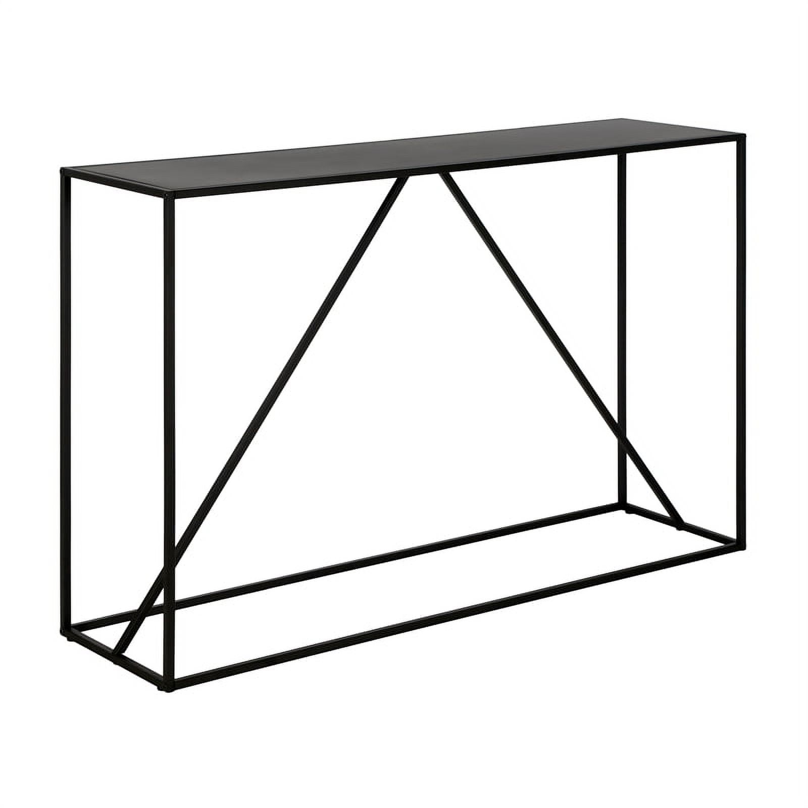 Pemberly Row Farmhouse Black and Bronze Metal Console Table - Walmart.com