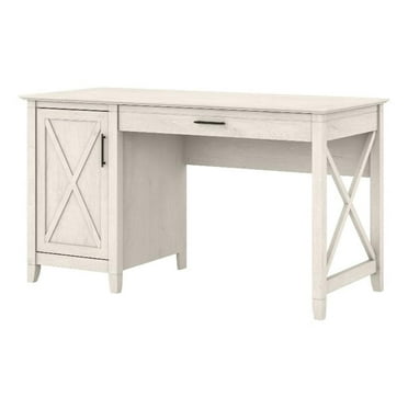 Pemberly Row Engineered Wood Corner Computer Desk w/ Storage in Pure ...