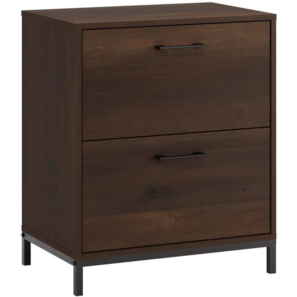 Pemberly Row Farmhouse Engineered Wood Lateral File Cabinet in Smoked ...