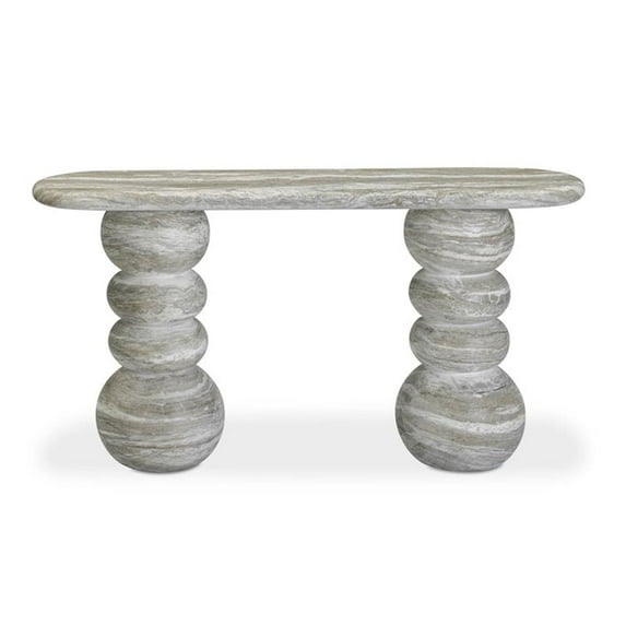 Pemberly Row Faux Stone Indoor/Outdoor Concrete Console Table - Walmart.com