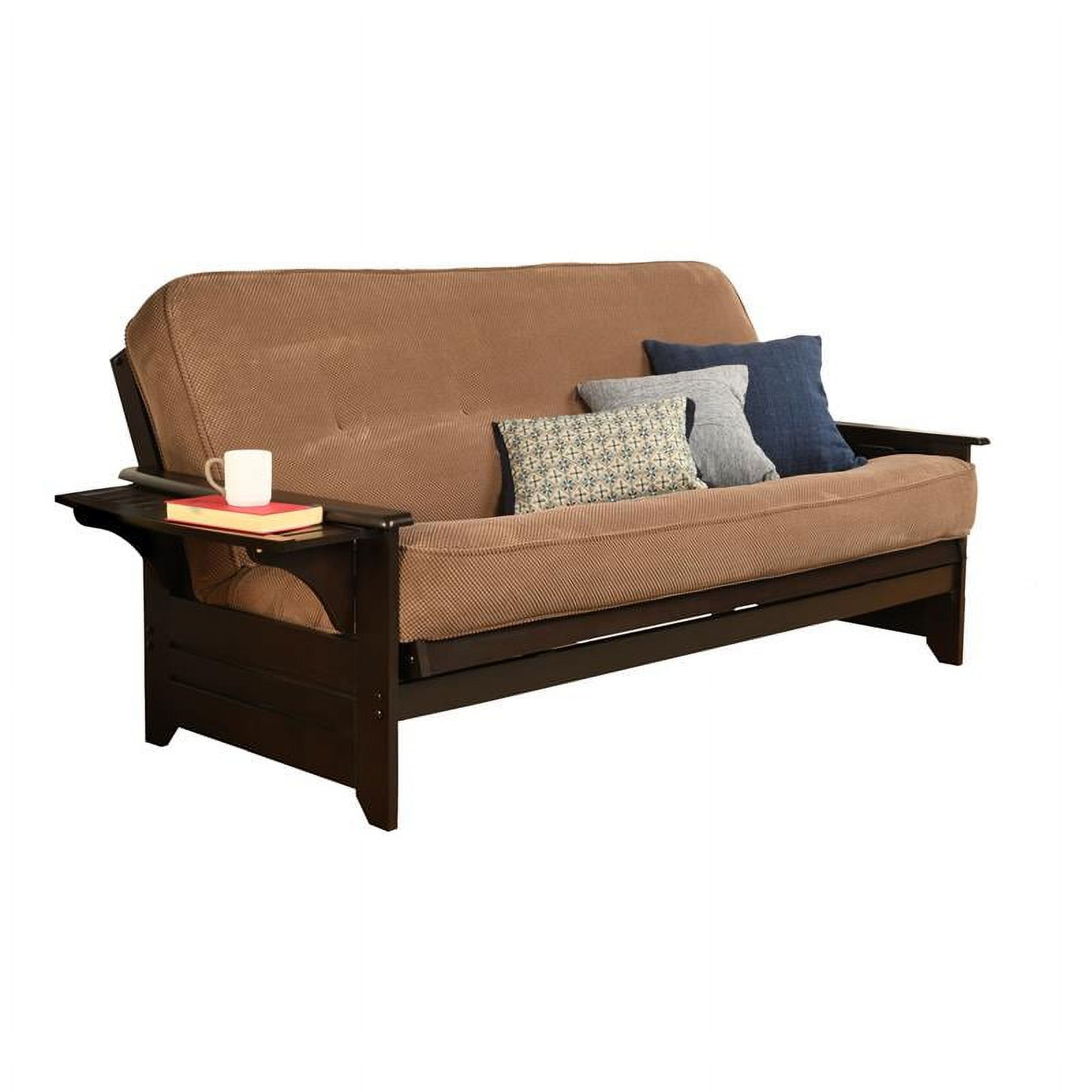 Pemberly Row Frame with Fabric Mattress in Mocha Brown and Espresso ...