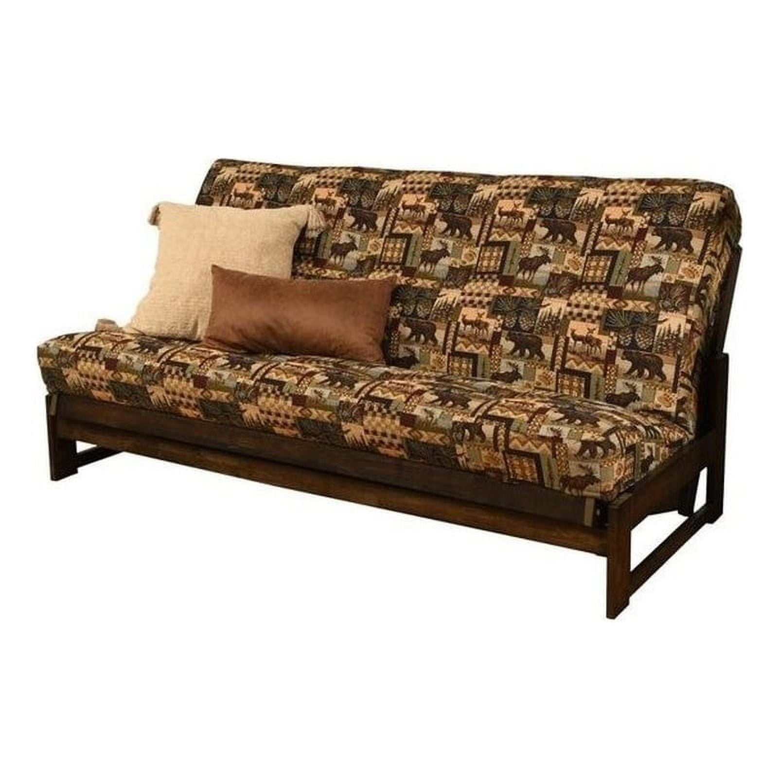 Pemberly Row Full-size Fabric Futon Mattress in Brown Peter's Cabin ...