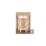Pemberley Row Hardwood Antique White Console Table Half Moon 30 ...