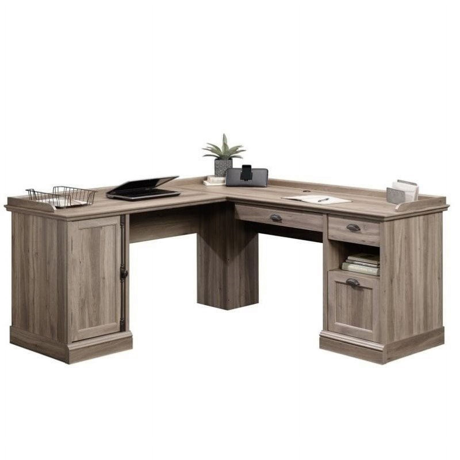 Pemberly Row Home Office L Shaped Corner Desk with Computer Tower ...