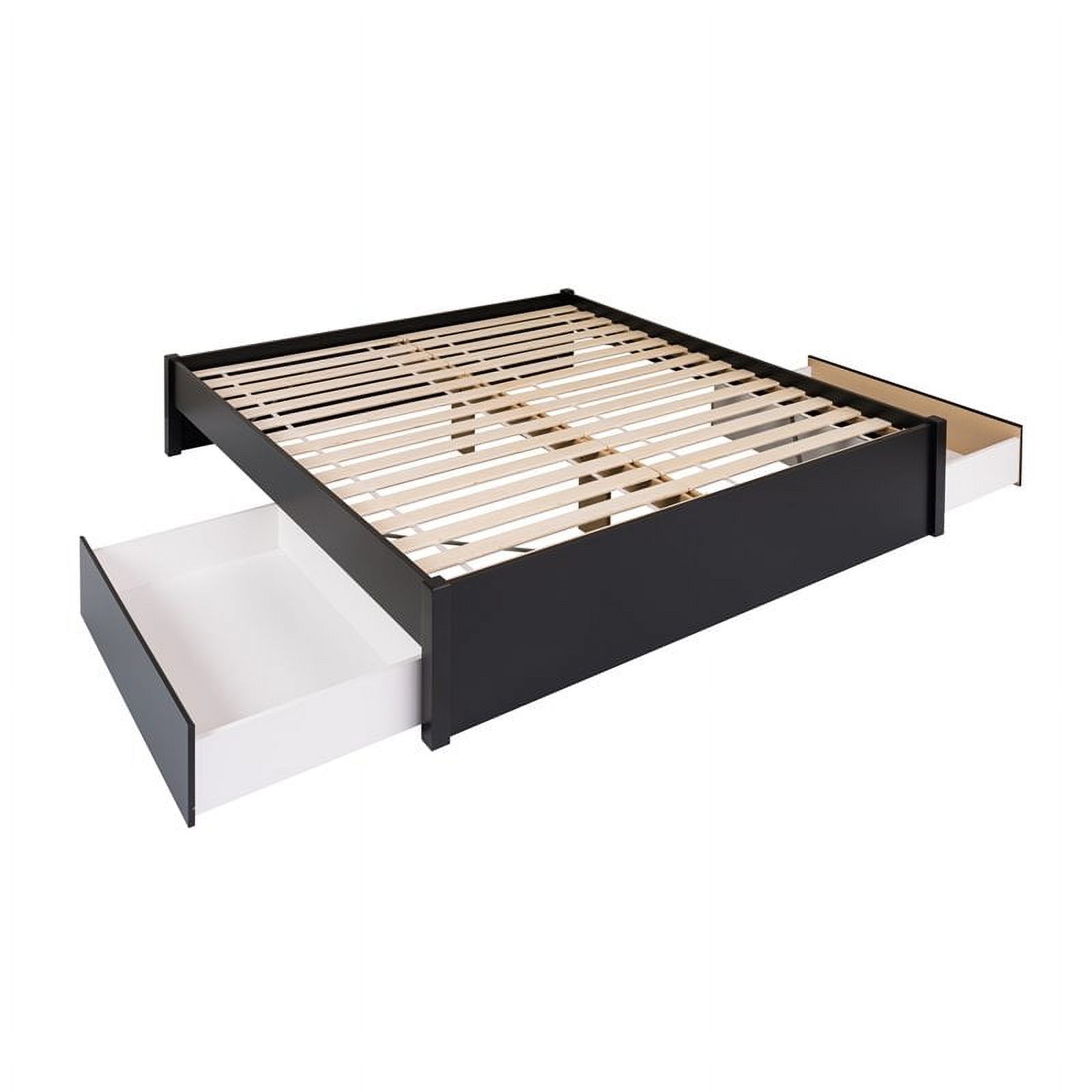 Pemberly Row King 4-Post Platform Bed with 2 Drawers in Black - Walmart.com