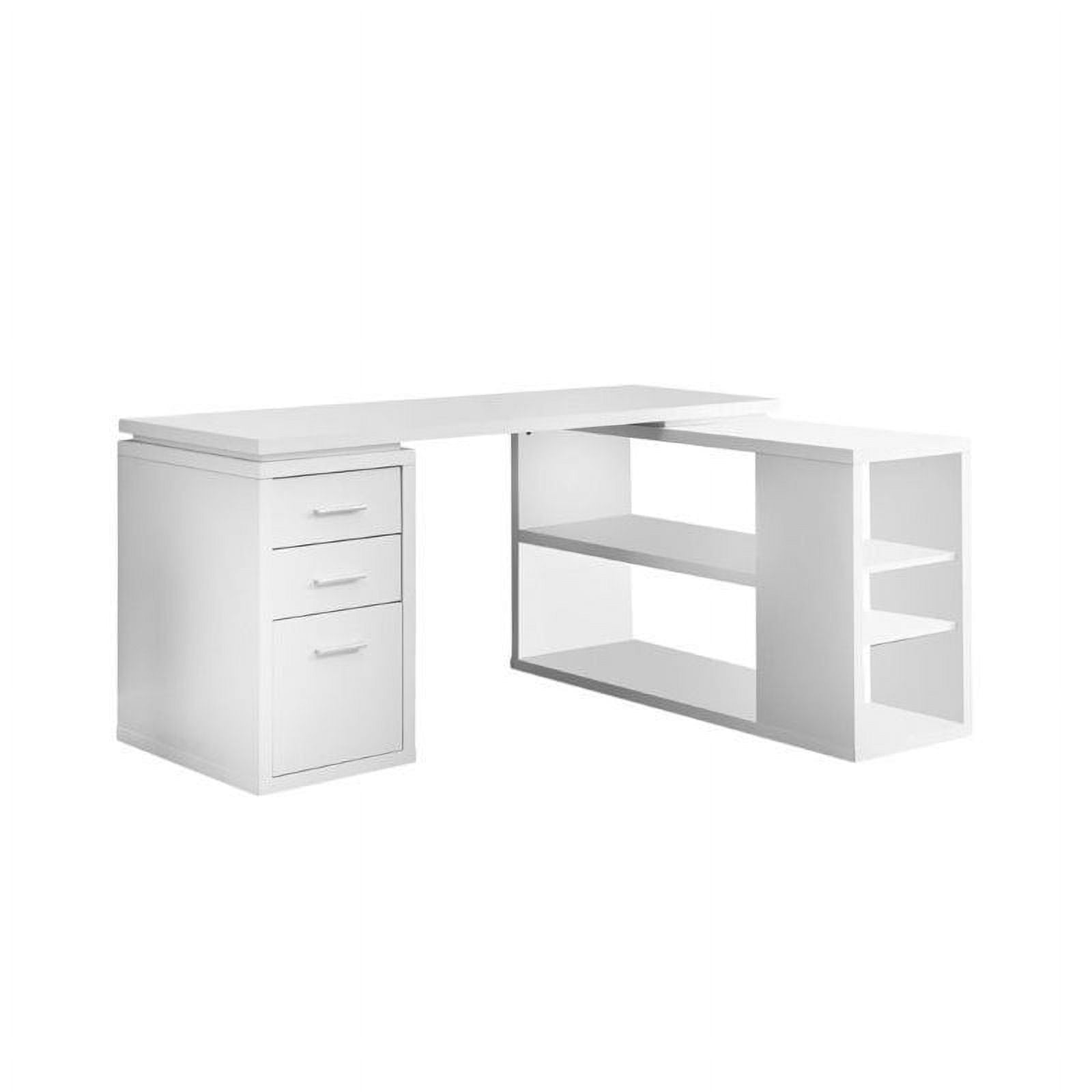 Pemberly Row L Shaped Computer Desk in White - Walmart.com