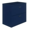 Pemberly Row Lateral Metal Filing Cabinet 30 in. Wide 2 Drawer Navy ...