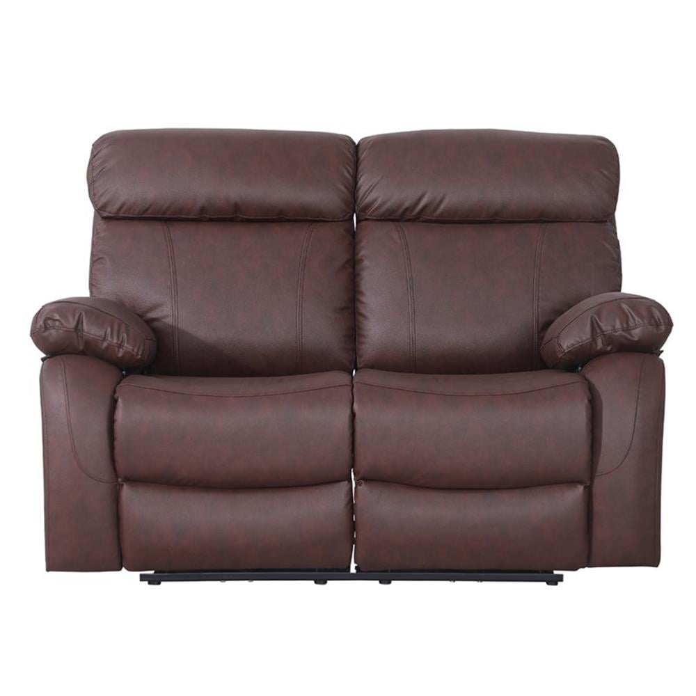 Pemberly Row Leather Loveseat Power Lift Reclining Sofa Theater Couch ...
