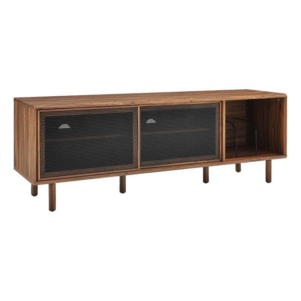 Pemberly Row MDF Particleboard TV and Record Stand for TVs up to 65" in ...