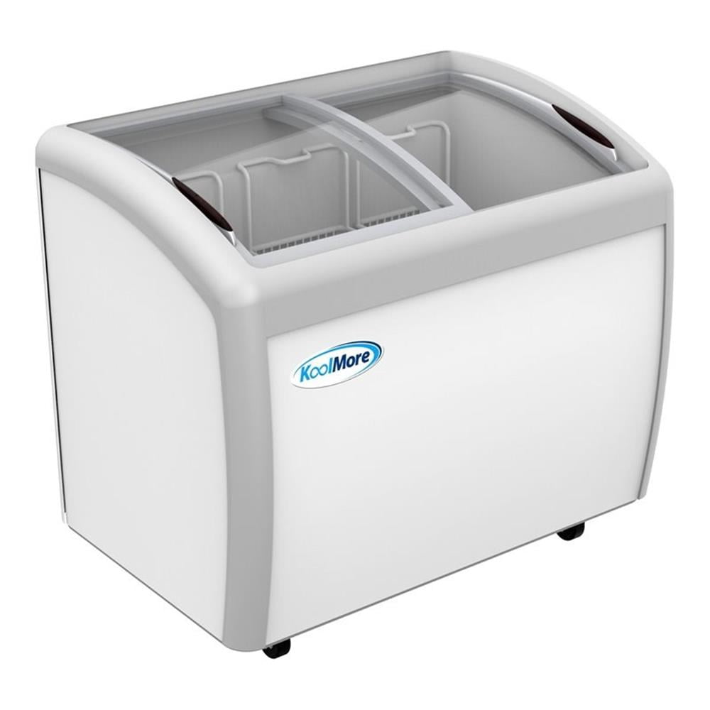 Pemberly Row Metal Ice Cream Freezer Display Case with 3 Storage ...