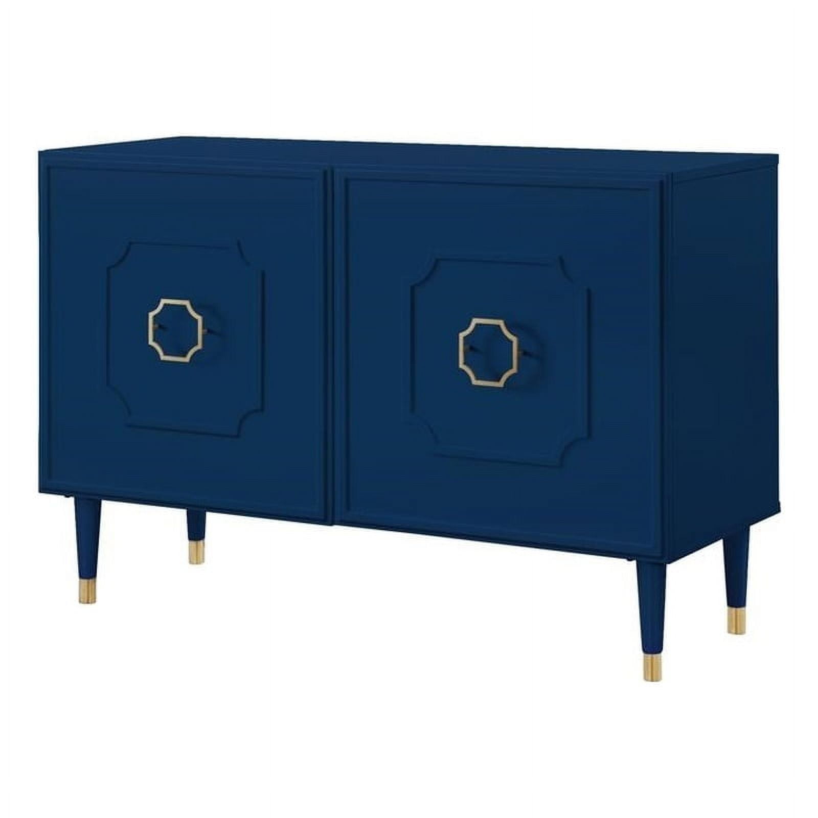 Pemberly Row Mid-Century 2 Doors Sideboard Buffet in Navy Blue ...