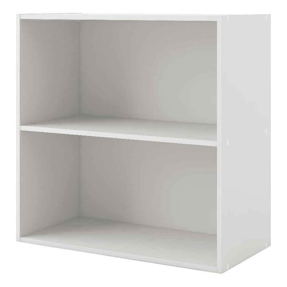 Pemberly Row Modern Stackable Wood 2-Shelf Bookcase in White - Walmart.com