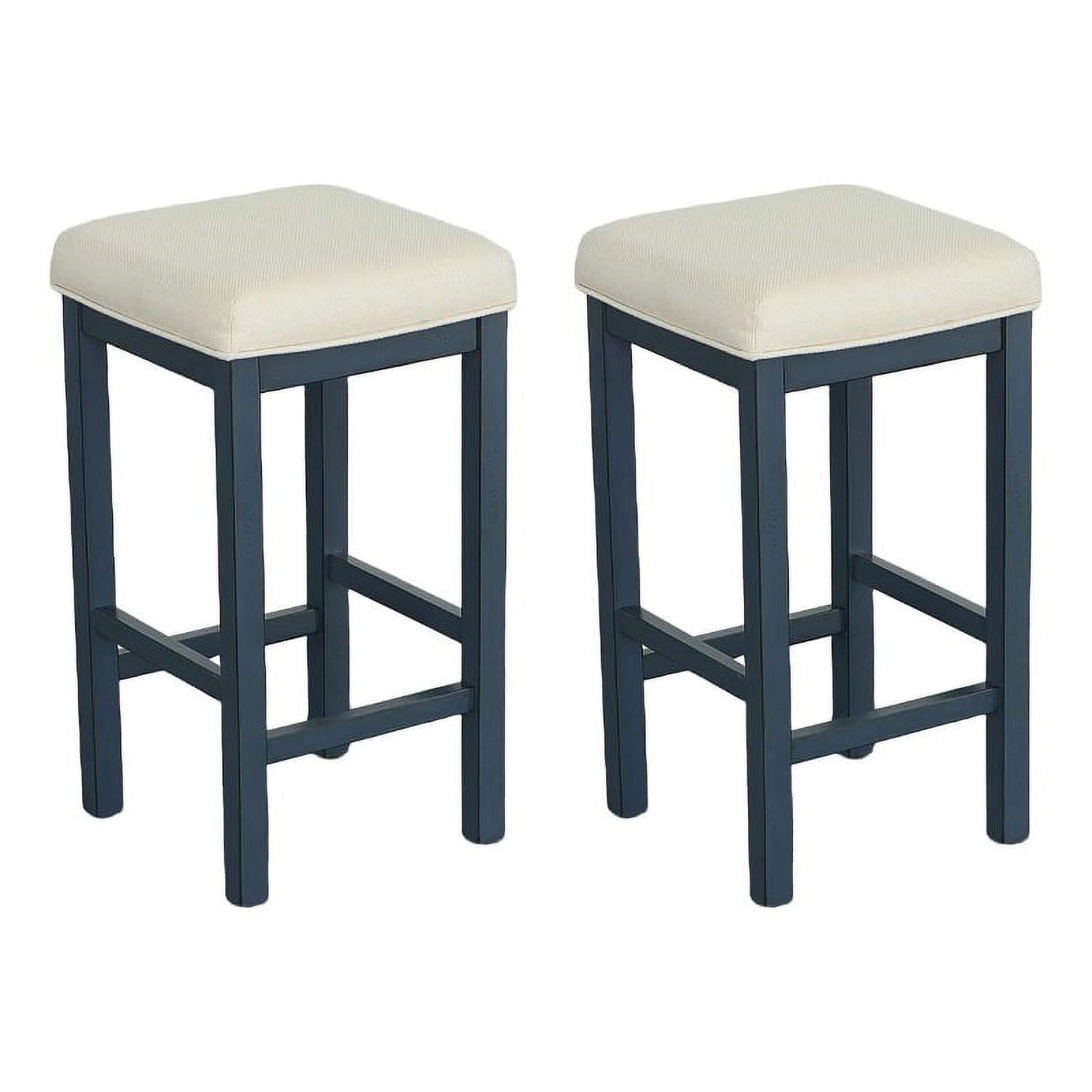 Pemberly Row Modern 26" Fabric Counter Stool in Denim (Set of 2 ...