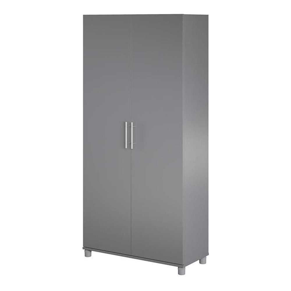 Pemberly Row Modern 36" Utility Storage Cabinet in Graphite Gray ...