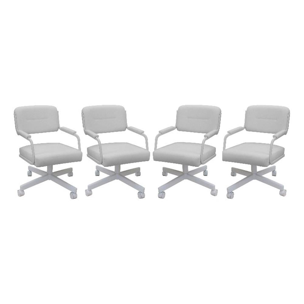 Pemberly Row Modern 4pieces Swivel Metal Caster Dining Chairs - Walmart.com