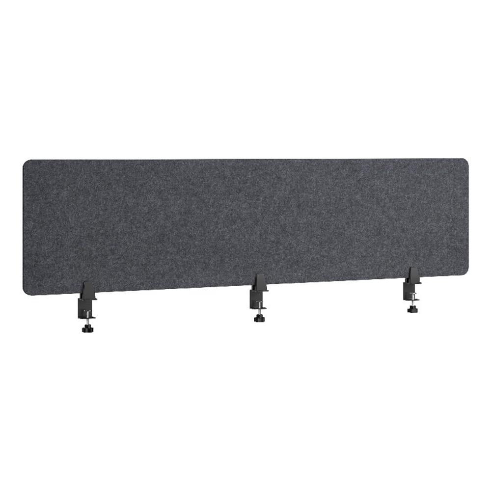 Pemberly Row Modern 70W Desktop Privacy Screen in Cool Charcoal ...